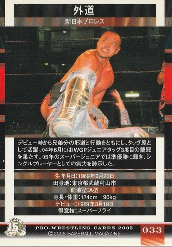 2005 BBM Pro Wrestling Gedo (No.33) | Pro Wrestling | Fandom