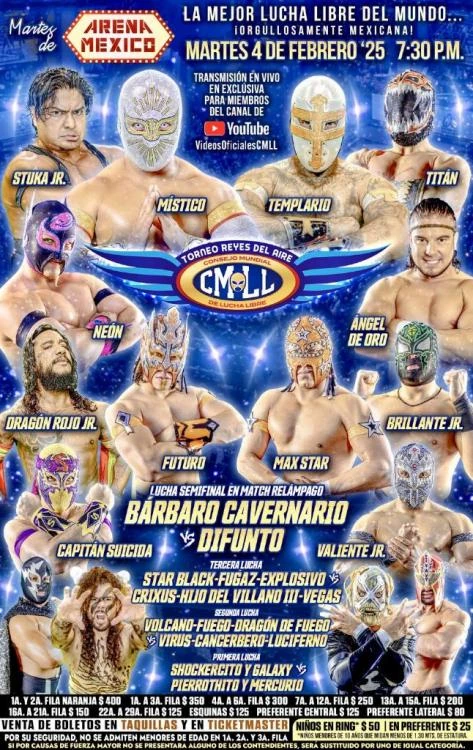 CMLL Martes Arena Mexico (February 4, 2025) | Pro Wrestling | Fandom