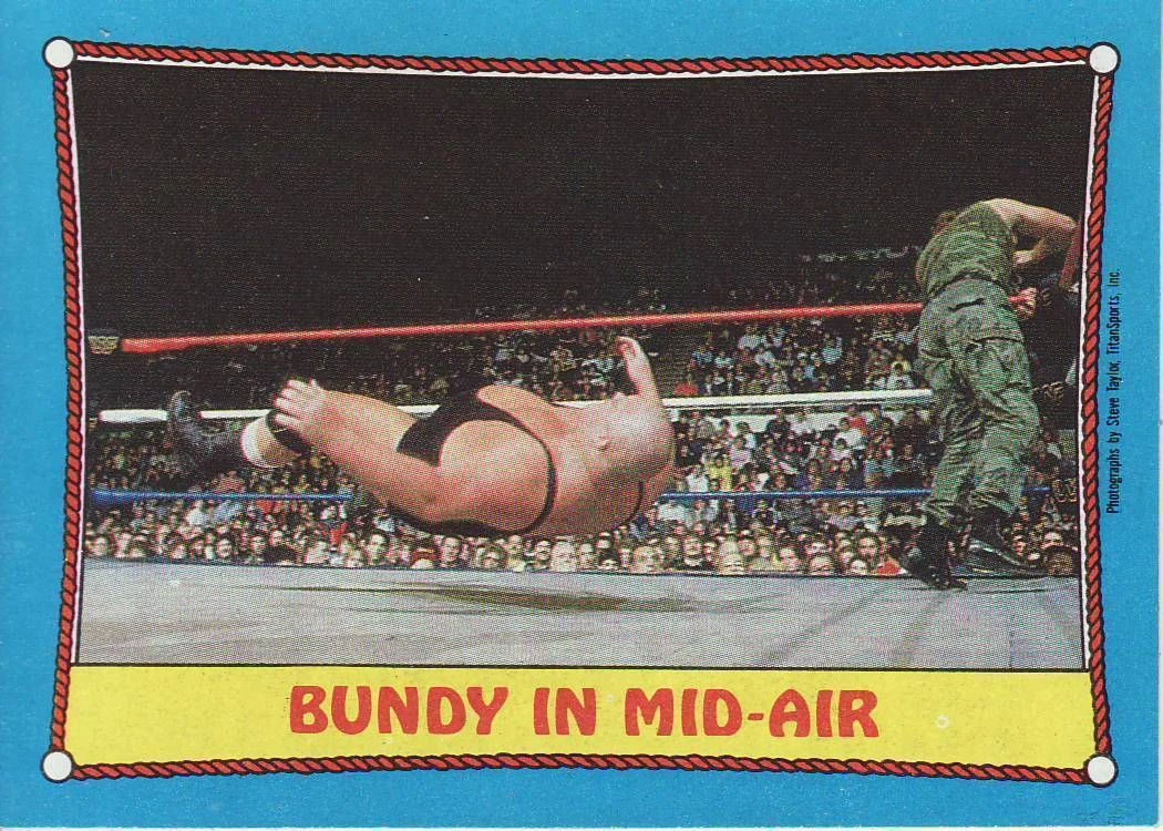 1987 WWF Wrestling Cards (Topps) Bundy In Mid-Air (No.42) | Pro ...