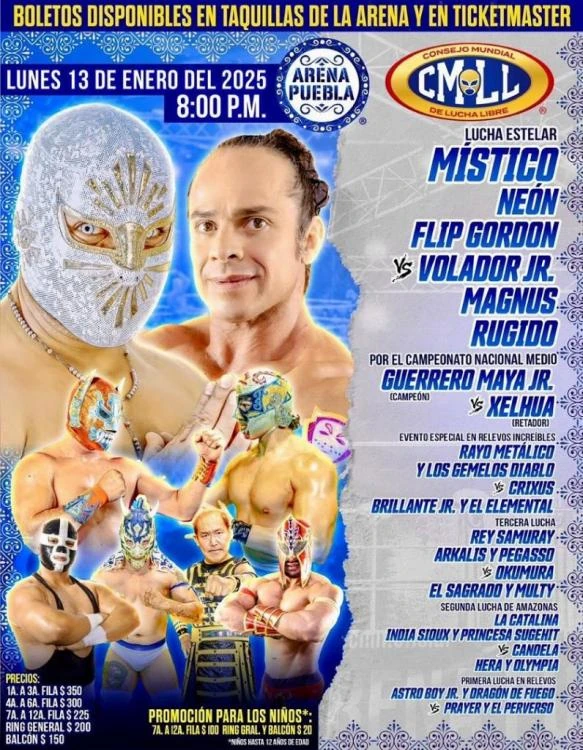 CMLL Lunes Arena Puebla (January 13, 2025) | Pro Wrestling | Fandom