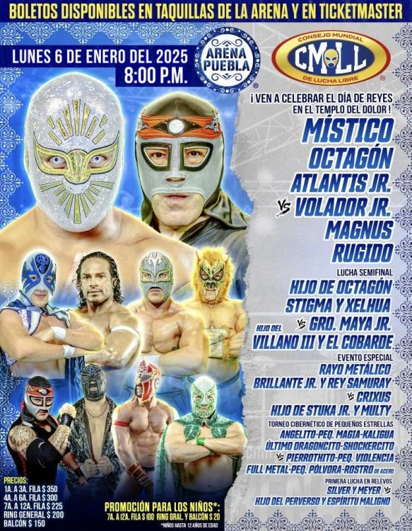 CMLL Lunes Arena Puebla (January 6, 2025) | Pro Wrestling | Fandom