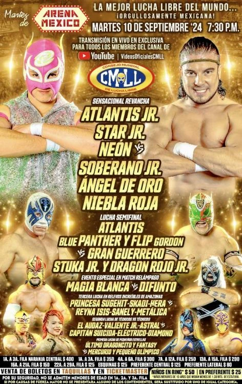 CMLL Martes Arena Mexico (September 10, 2024) | Pro Wrestling | Fandom