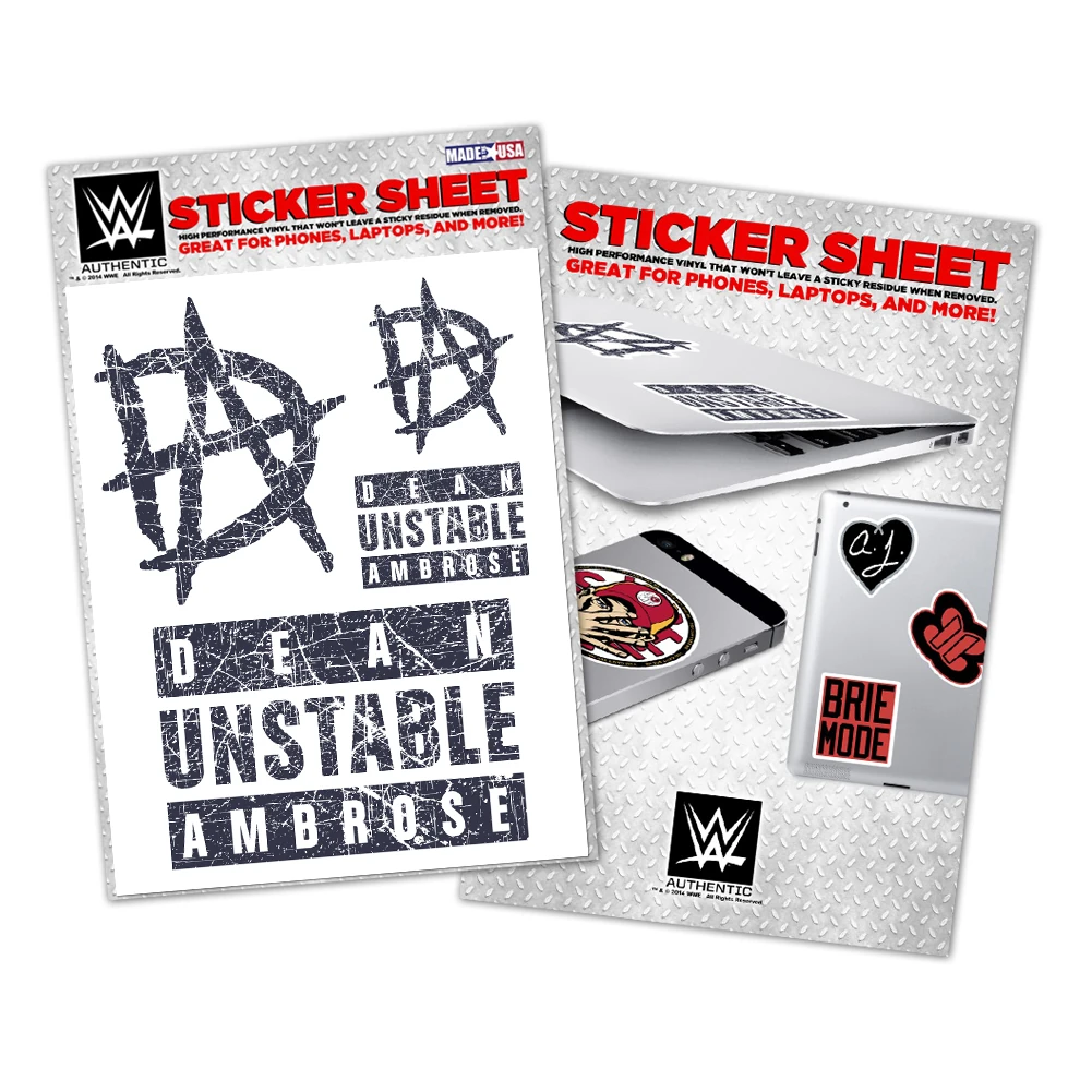 Dean Ambrose Vinyl Sticker Sheet | Pro Wrestling | Fandom