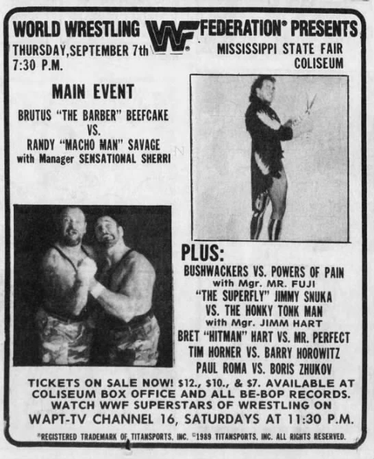 WWF House Show (Sept 7, 89') | Pro Wrestling | Fandom