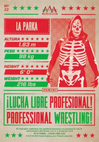 2019 AAA Lucha Libre Worldwide (Panini) La Parka (No.22) | Pro ...
