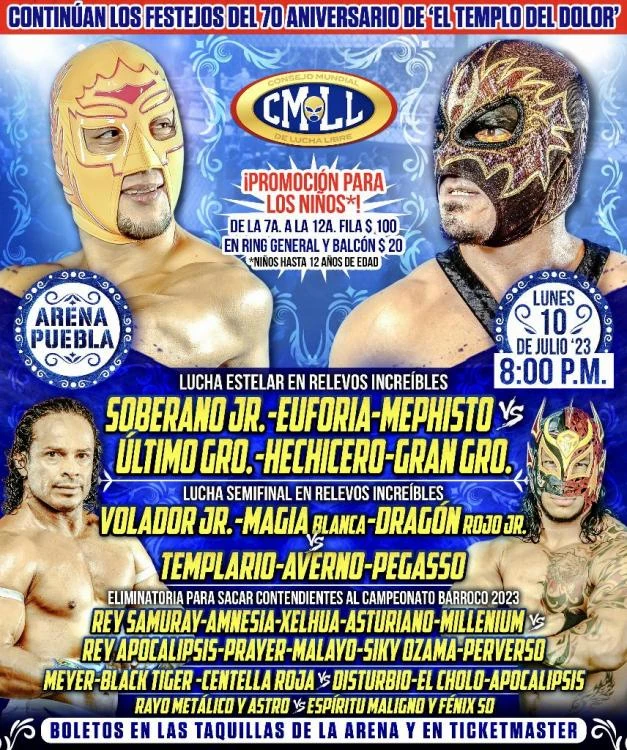 CMLL Lunes Arena Puebla (July 10, 2023) | Pro Wrestling | Fandom