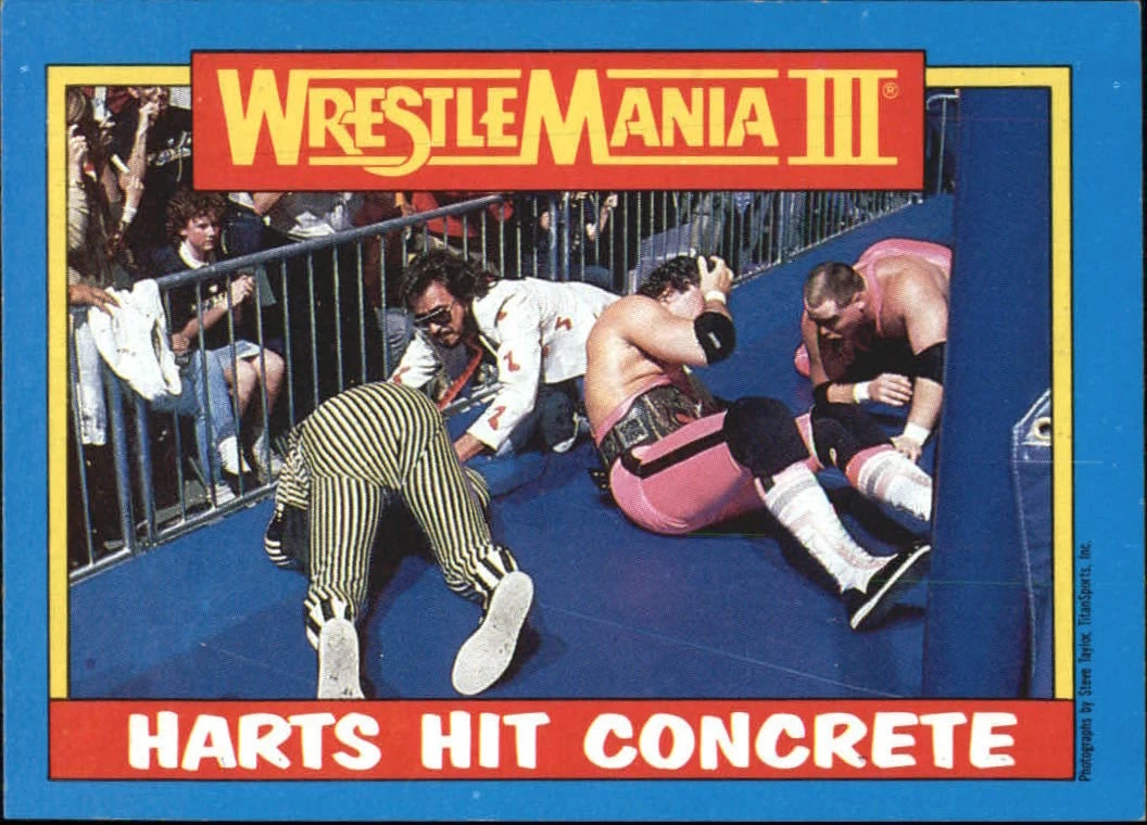 1987 WWF Wrestling Cards (Topps) Harts Hit Concrete (No.57) | Pro ...