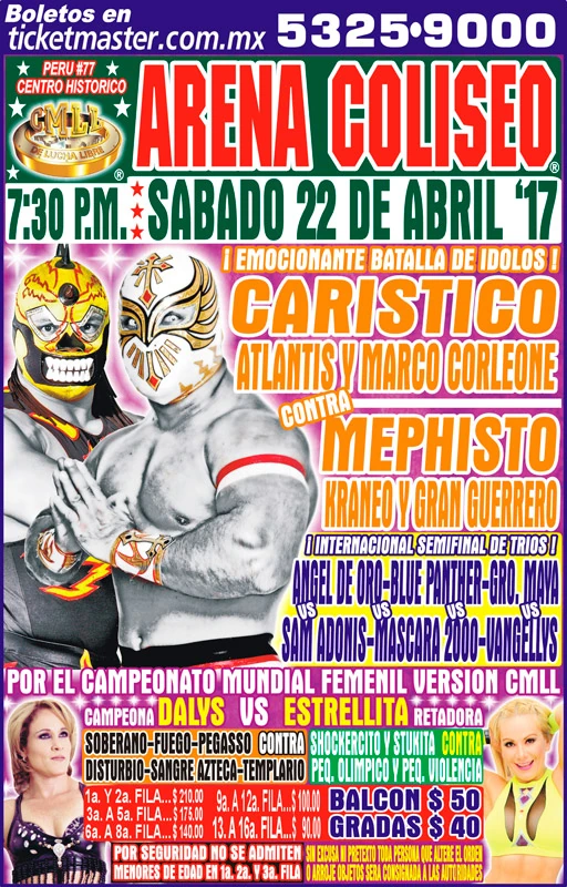 CMLL Sabados De Coliseo (April 22, 2017) | Pro Wrestling | Fandom