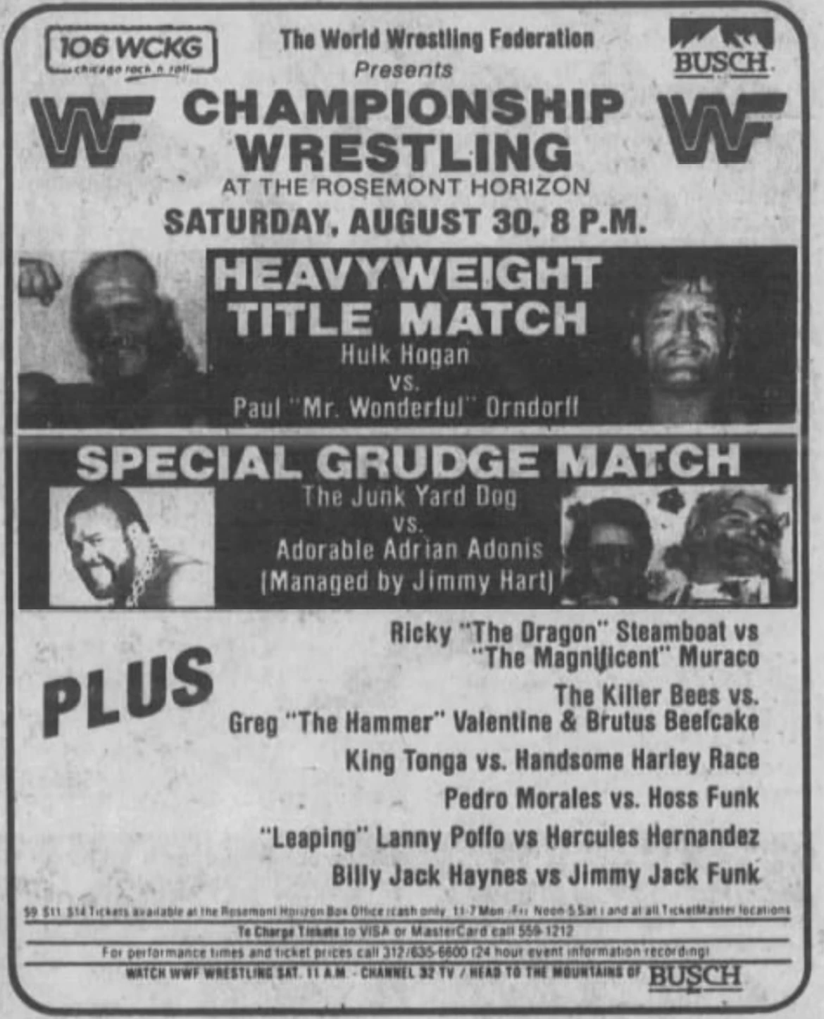 WWF House Show (Aug 30, 86' no.2) | Pro Wrestling | Fandom