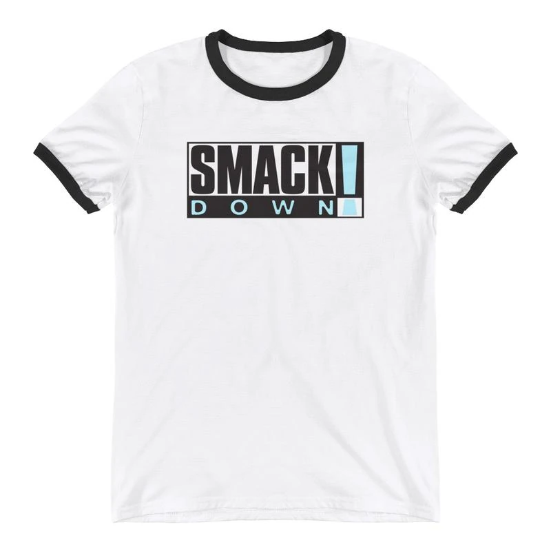 SmackDown Old School Logo Ringer T-Shirt | Pro Wrestling | Fandom