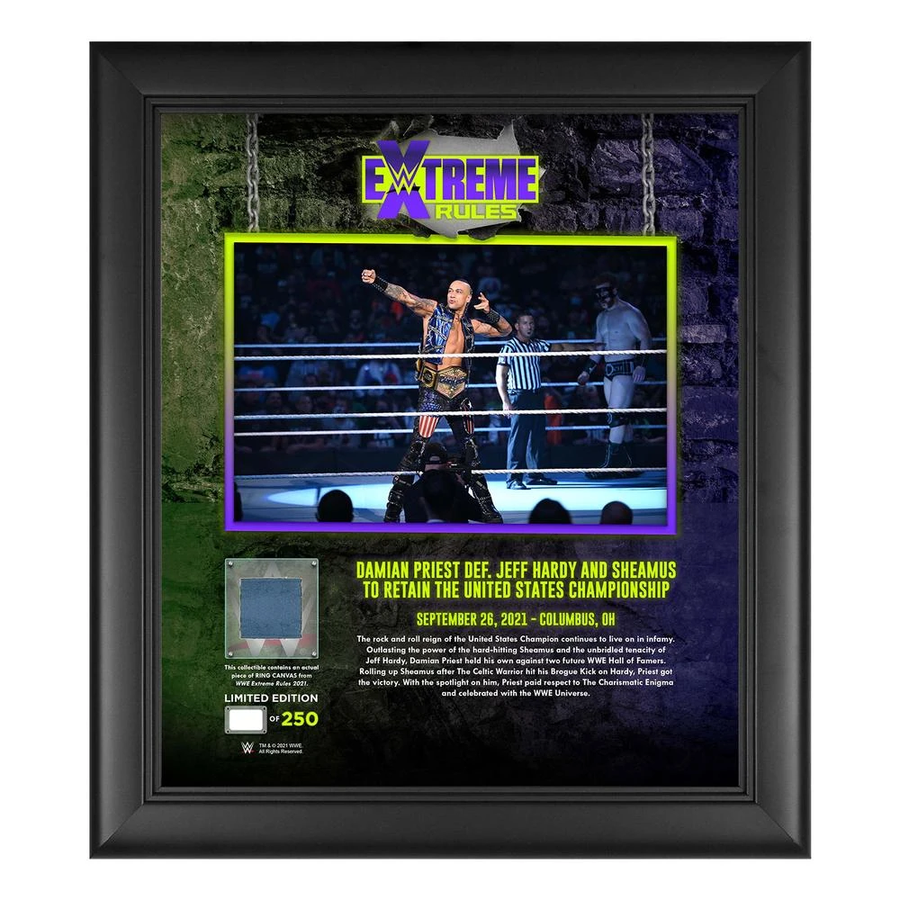 Damian Priest Extreme Rules 2021 15x17 Commemorative Plaque | Pro ...