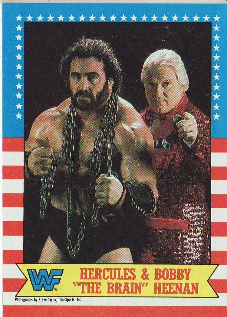 1987 WWF Wrestling Cards (Topps) Hercules & Bobby Heenan (No.9) | Pro ...
