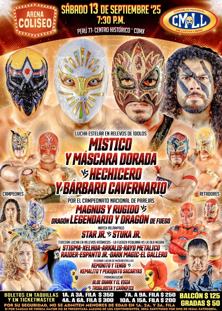 CMLL Sabados De Coliseo (September 13, 2025) | Pro Wrestling | Fandom