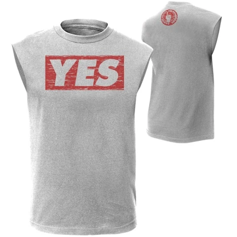 Daniel Bryan "YES" Grey Muscle T-Shirt | Pro Wrestling | Fandom