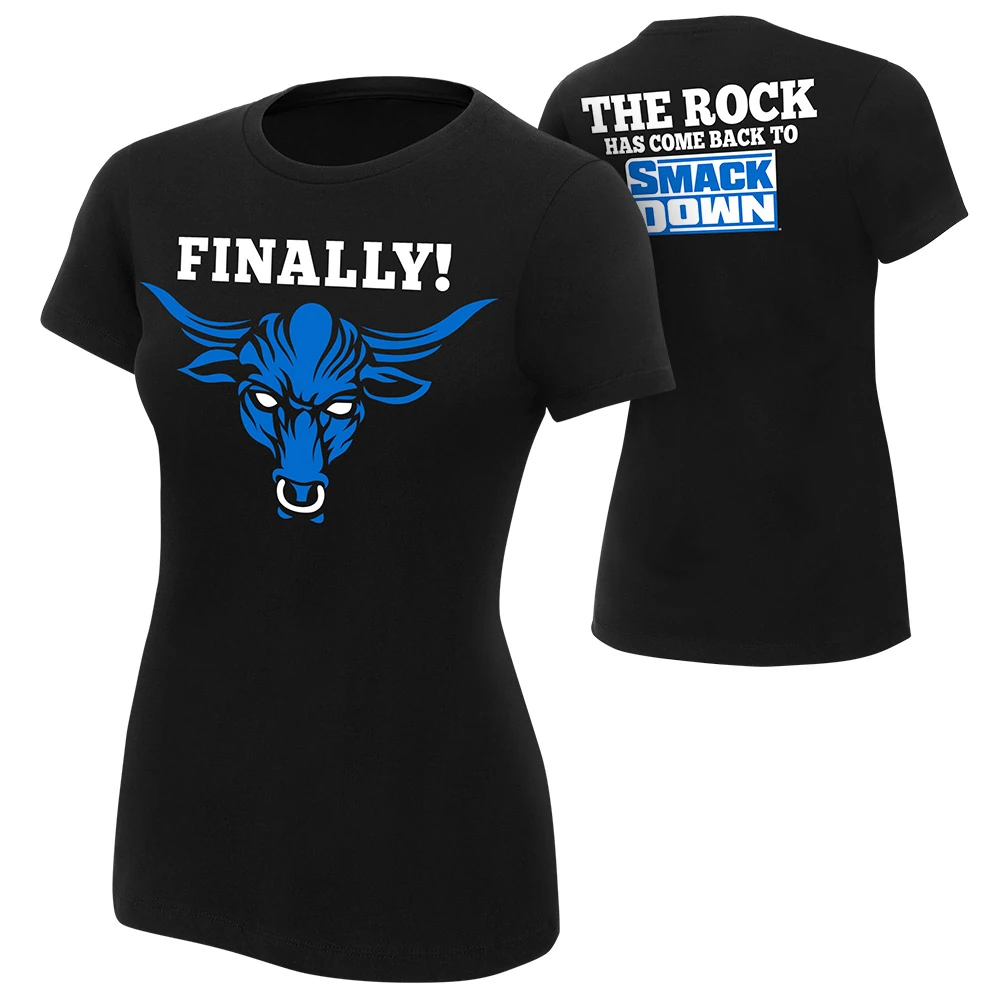 The Rock "SmackDown" Women's Authentic T-Shirt | Pro Wrestling | Fandom