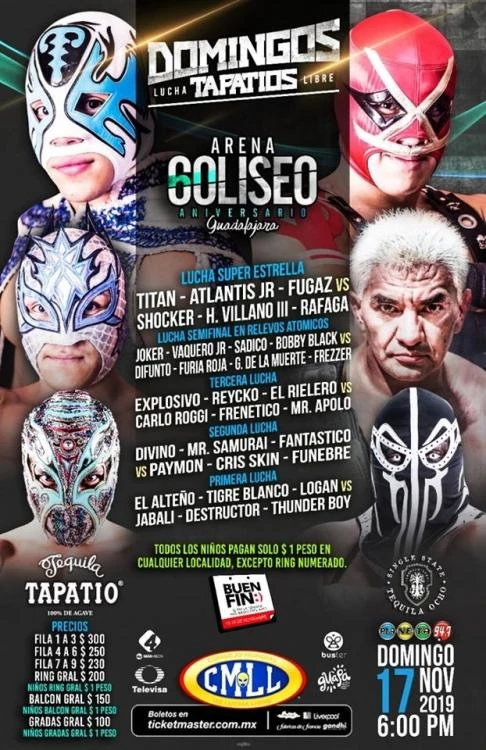 CMLL Guadalajara Domingos (November 17, 2019) | Pro Wrestling | Fandom