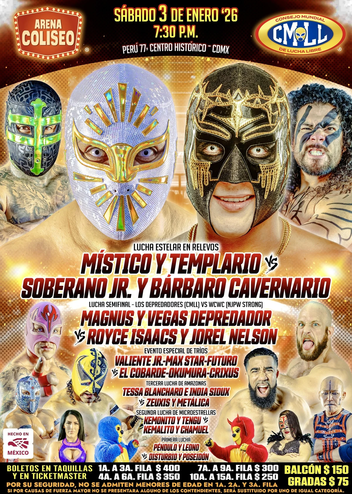 CMLL Sabados De Coliseo (January 3, 2026) | Pro Wrestling | Fandom