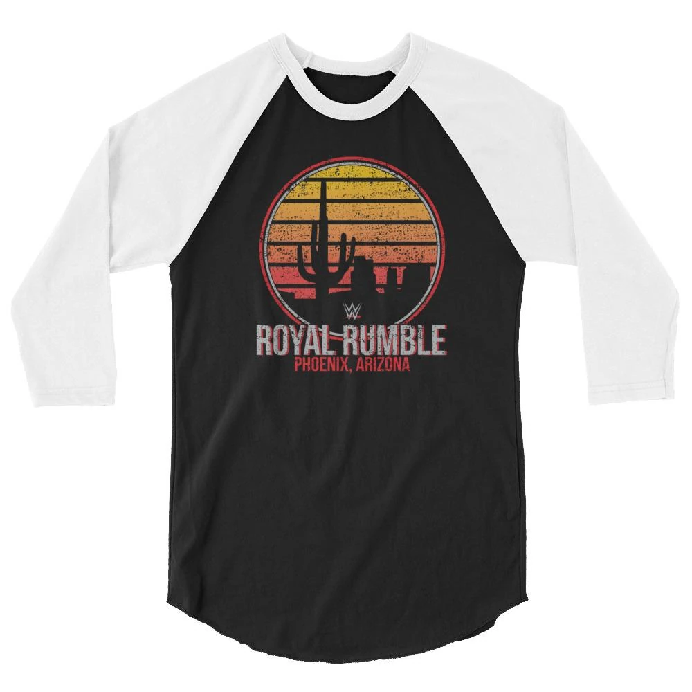 Royal Rumble 2019 Vintage 3 4 Sleeve Raglan T-Shirt | Pro Wrestling ...