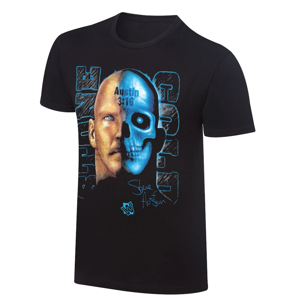 Stone Cold Steve Austin "Face-Skull" Retro T-Shirt | Pro Wrestling | Fandom