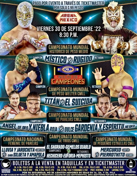 CMLL Noche de Campeones 2022 | Pro Wrestling | Fandom
