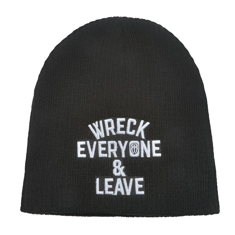 Roman Reigns "Wreck Everyone & Leave" Knit Beanie Hat | Pro Wrestling ...