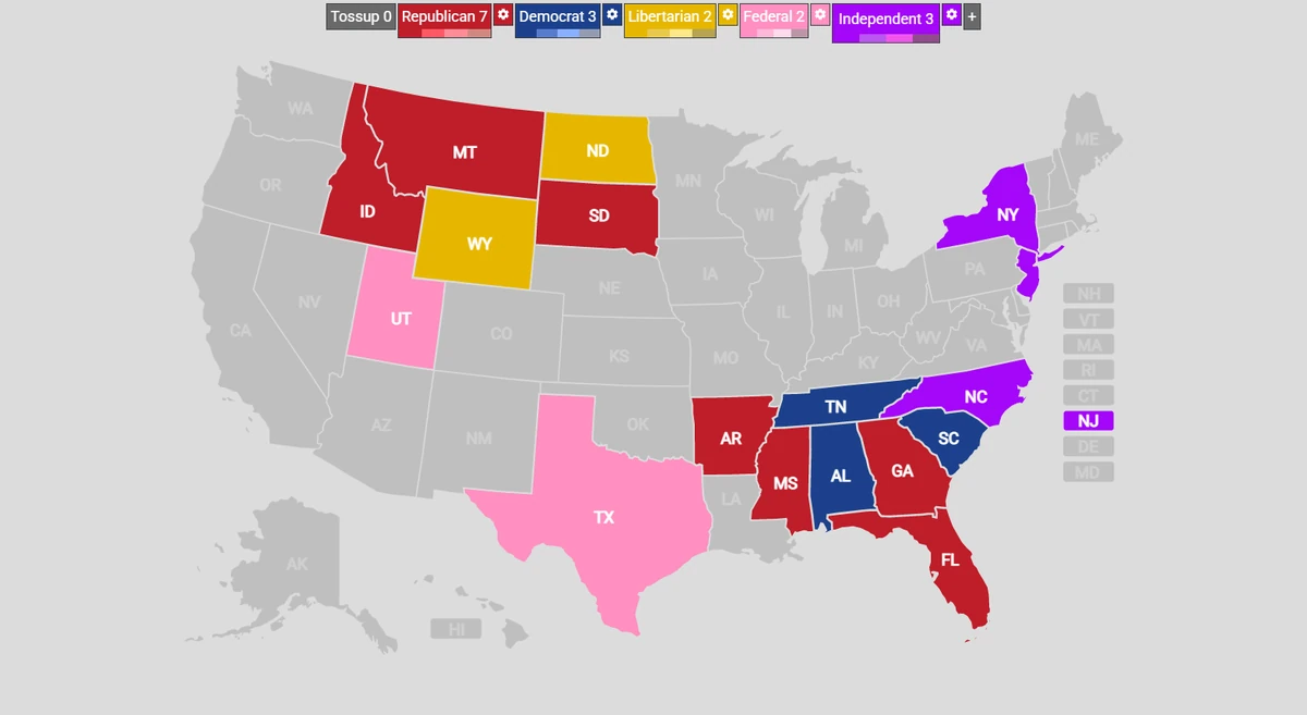 Gubernatorial Maps | PSUS Wiki | Fandom