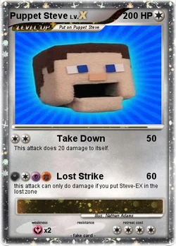 Minecraft Steve Pokemon Card