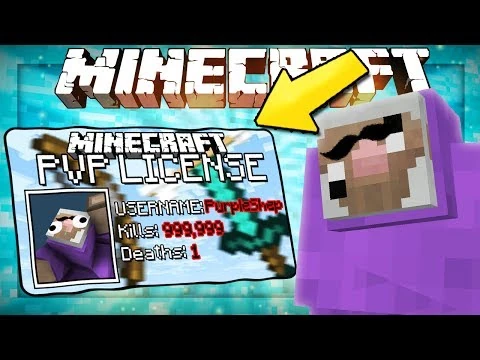 GETTING MY PVP LISENCE IN MINECRAFT!! | Purple Sheep Wikia | Fandom
