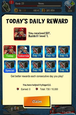 Daily Login Bonus | Puzzle Trooper Wiki | Fandom