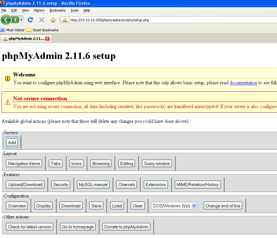 Unix phpMyAdmin Install | PvPGN | Fandom