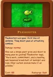 Peashooter Real Almanac | PvZ Almanac Entrys Wiki | Fandom