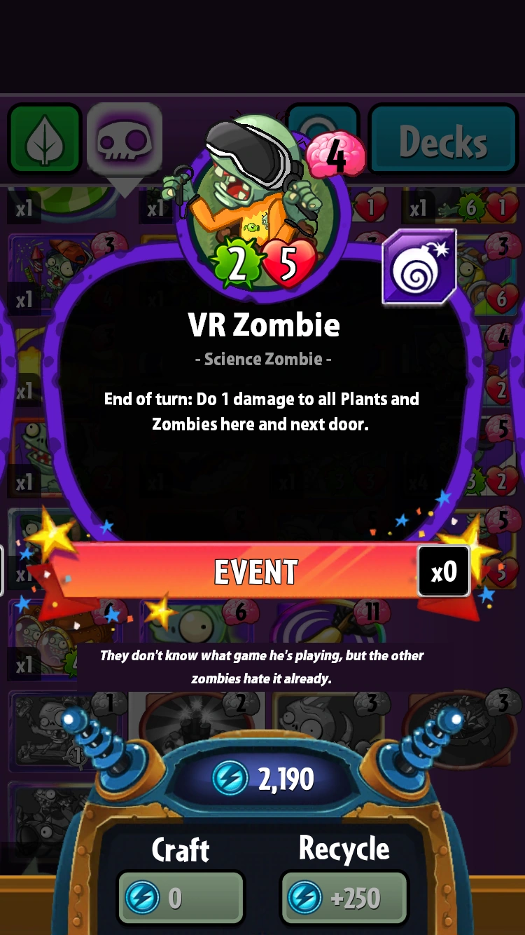 VR Zombie | Plants vs. Zombies Character Creator Wiki | Fandom