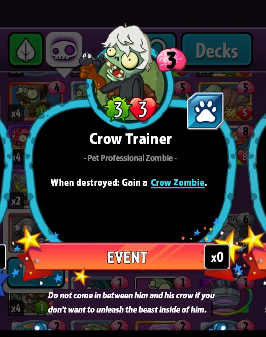Crow Trainer | Plants vs. Zombies Character Creator Wiki | Fandom