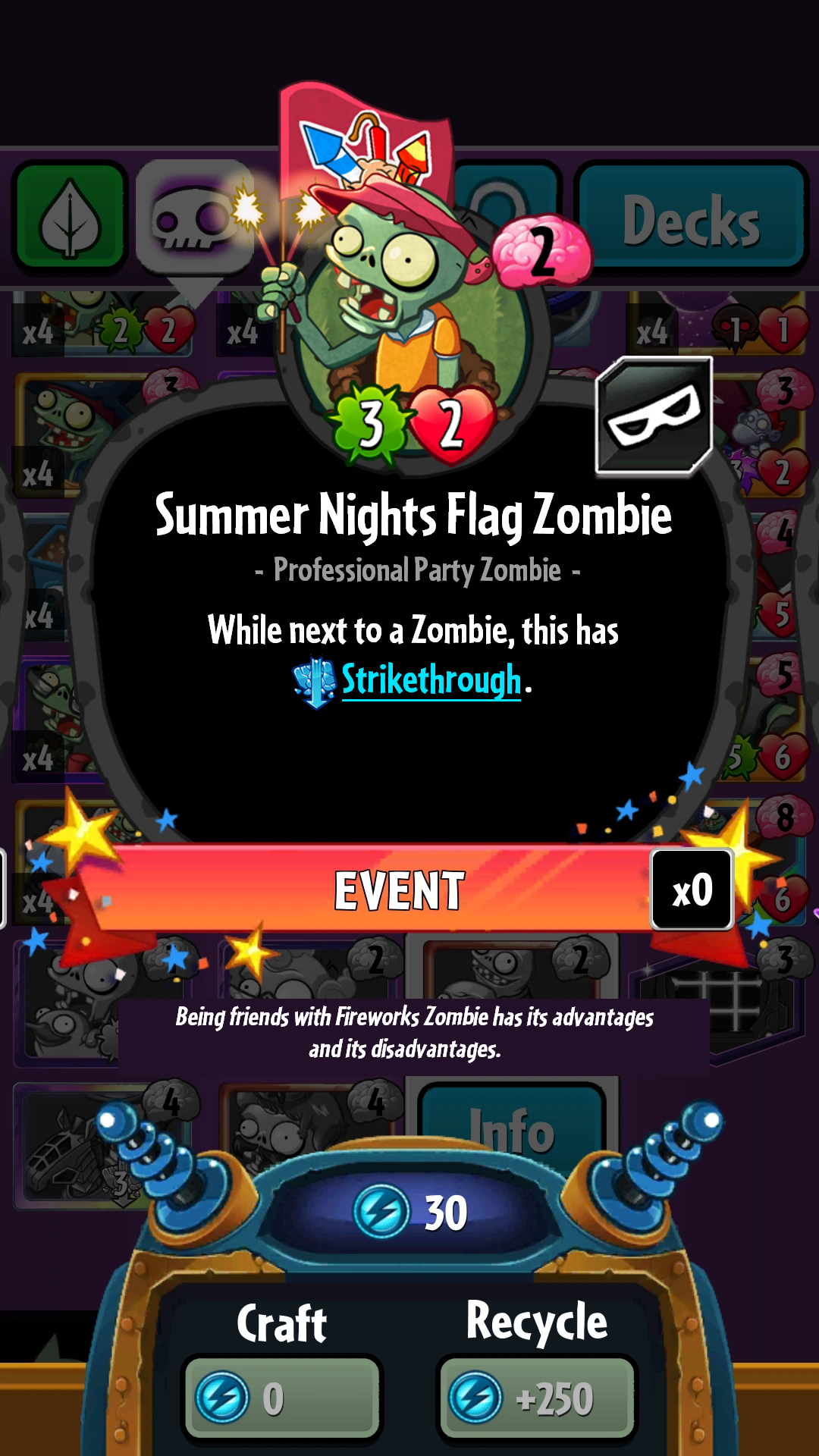 Summer Nights Flag Zombie (PvZH) | Plants vs. Zombies Character Creator ...