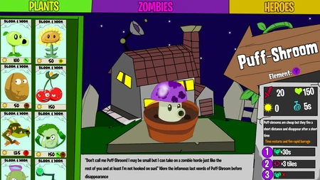 Puff-Shroom (Plants vs Zombies: Collide) | Plants vs. Zombies Character ...