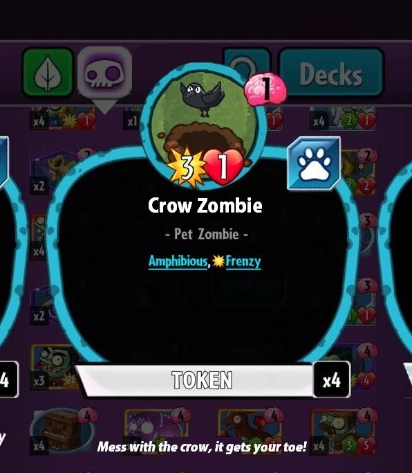 Crow Zombie (PvZH) | Plants vs. Zombies Character Creator Wiki | Fandom