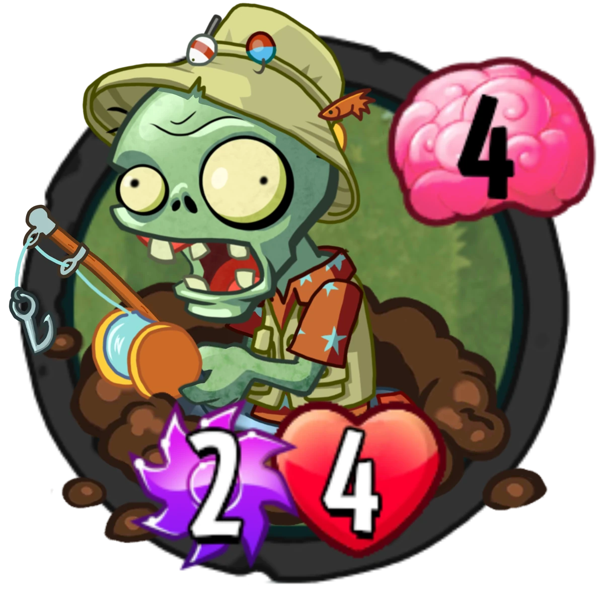 Fisherman Zombie (PvZH) (Rugby Zombie's version) | Plants vs. Zombies ...