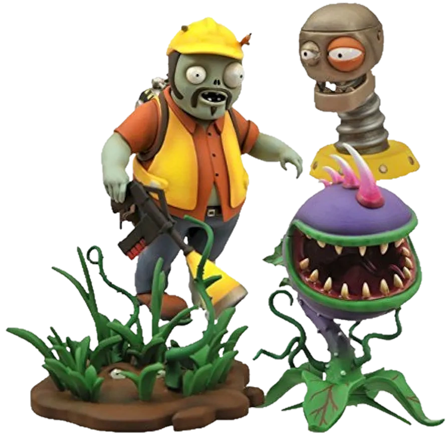 Chomper & Engineer Zombie (Deluxe) | PvZ Action Figure Wiki | Fandom