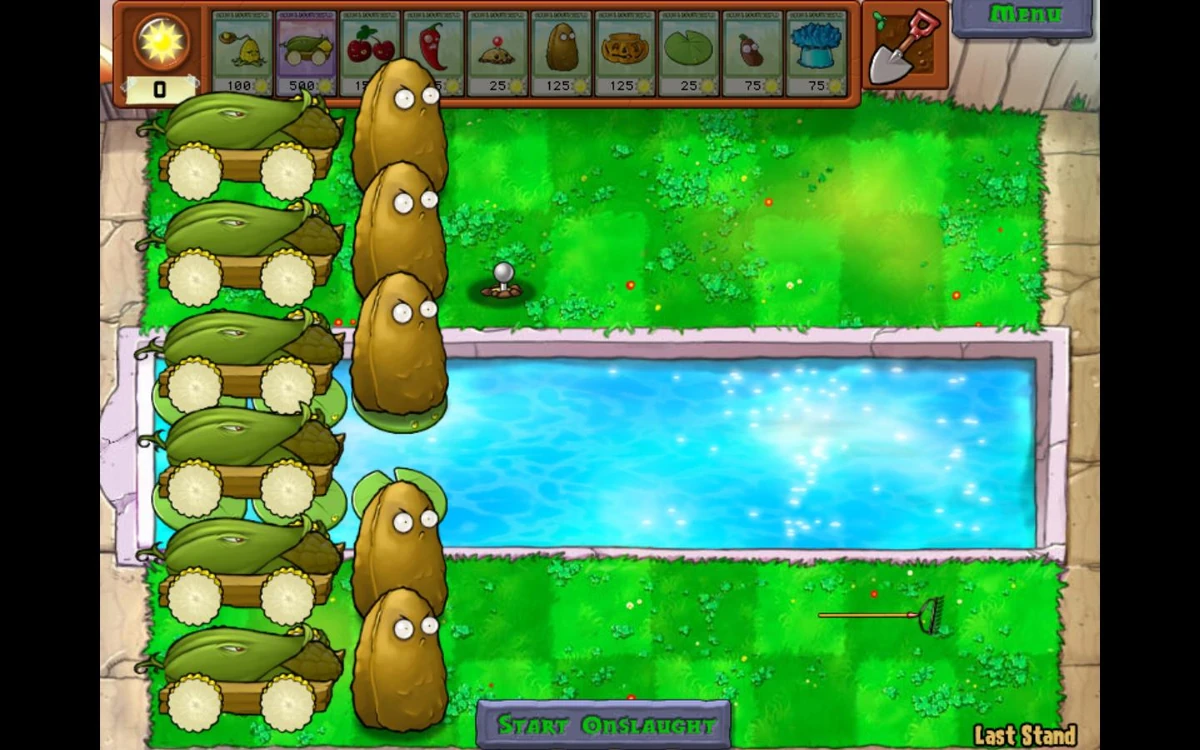 Last Stand- Easy Popcorn | Plants vs. Zombies Strategy Wiki | Fandom