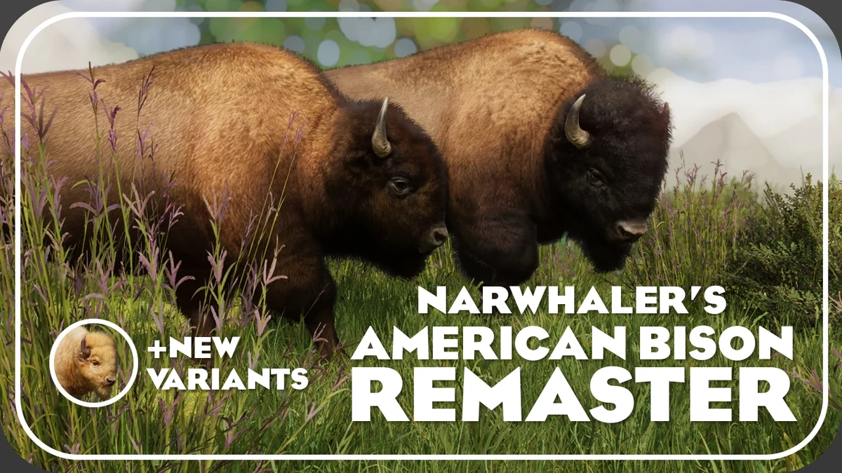 American Bison Remaster (Narwhaler) | Planet Zoo Modding Library Wiki ...