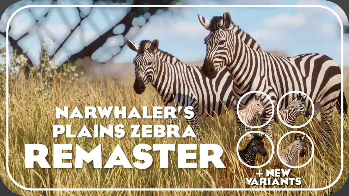 Plains Zebra Remaster (Narwhaler) | Planet Zoo Modding Library Wiki | Fandom