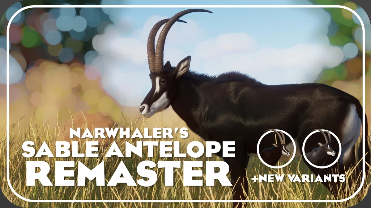 Sable Antelope Remaster (Narwhaler) | Planet Zoo Modding Library Wiki | Fandom