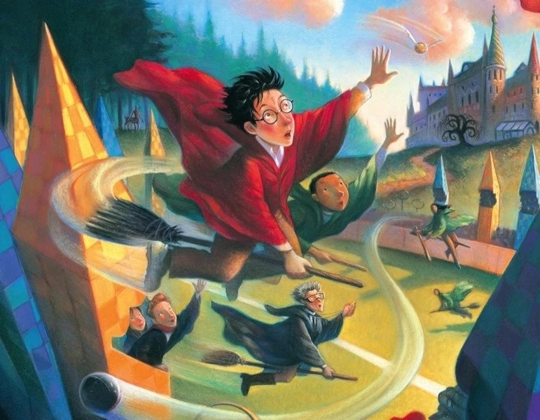 Gryffindor vs Slytherin Quidditch match (1991) | The Harry Potter ...