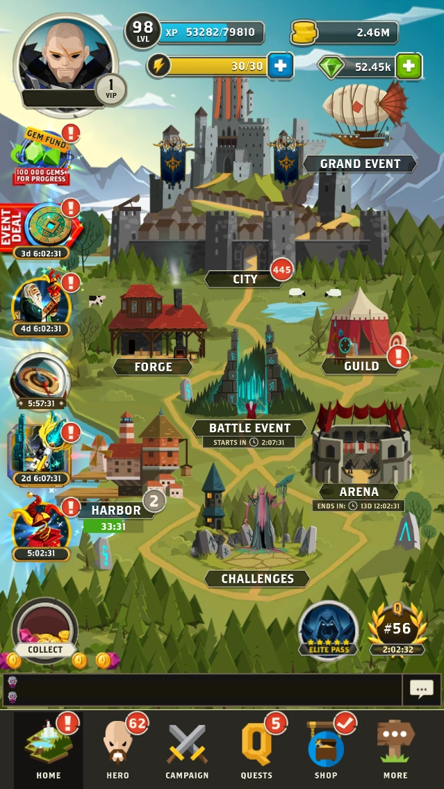 Mobile Game Start Screen