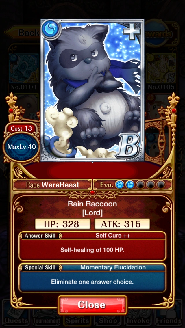 Rain Raccoon (Lord) | Quiz RPG: The World of Mystic Wiz Wiki | Fandom