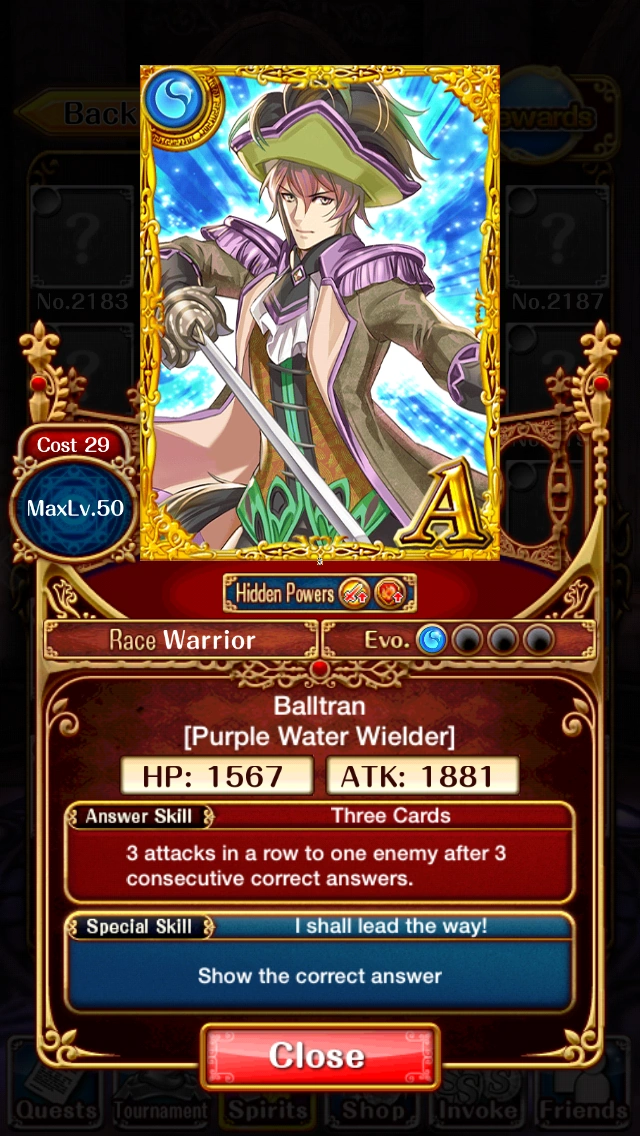Balltran (Purple Water Wielder) | Quiz RPG: The World of Mystic Wiz ...