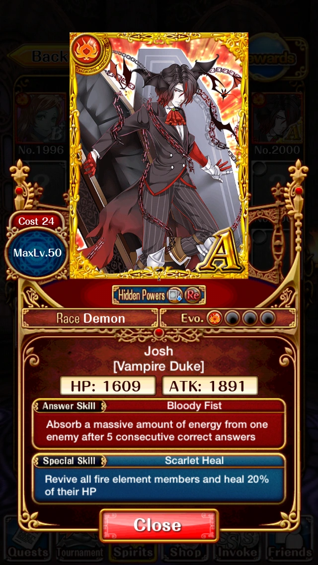 Josh (Vampire Duke) | Quiz RPG: The World of Mystic Wiz Wiki | Fandom