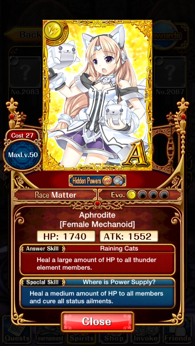 Aphrodite (Female Mechanoid) | Quiz RPG: The World of Mystic Wiz Wiki ...