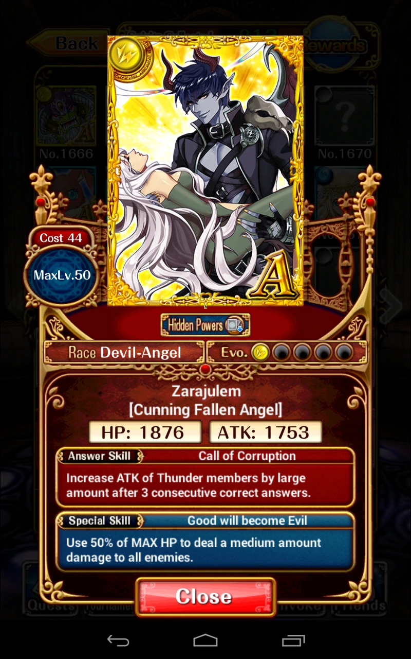 Zarajulem (Cunning Fallen Angel) | Quiz RPG: The World of Mystic Wiz ...