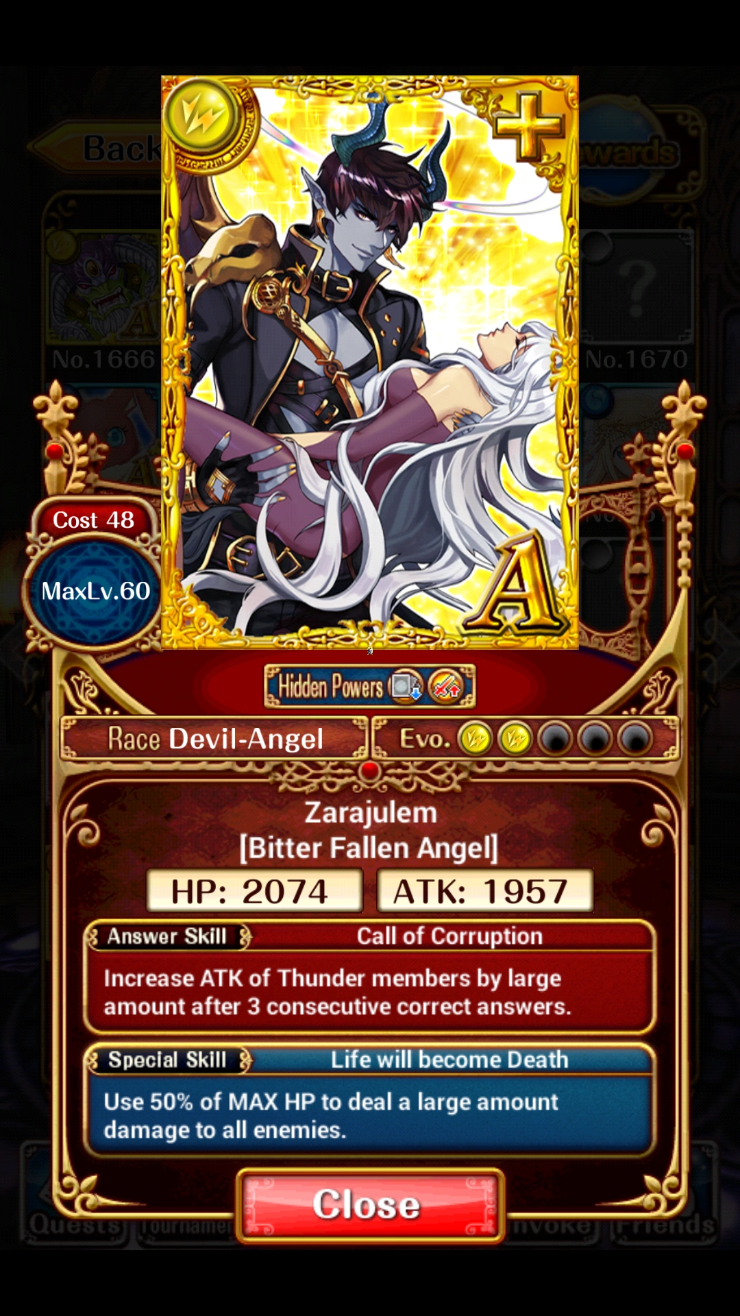 Zarajulem (Bitter Fallen Angel) | Quiz RPG: The World of Mystic Wiz ...